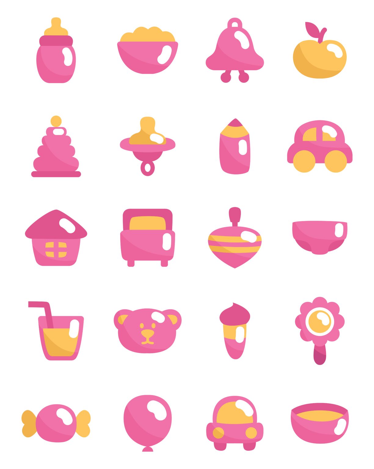 Kindergarten Icons Set – MasterBundles