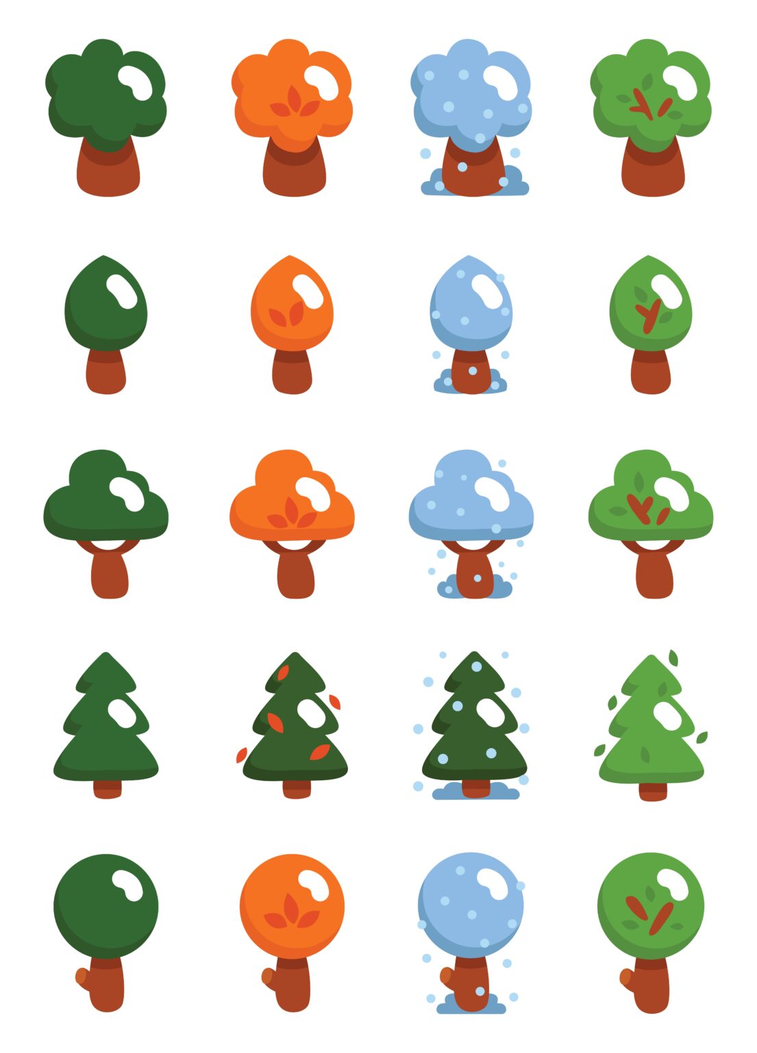 20 Tree Seasons Icons – MasterBundles