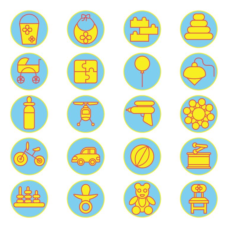 20 Rounded Babies Icons Set – MasterBundles