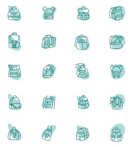 20 Minimal Backpack Icons Set – MasterBundles