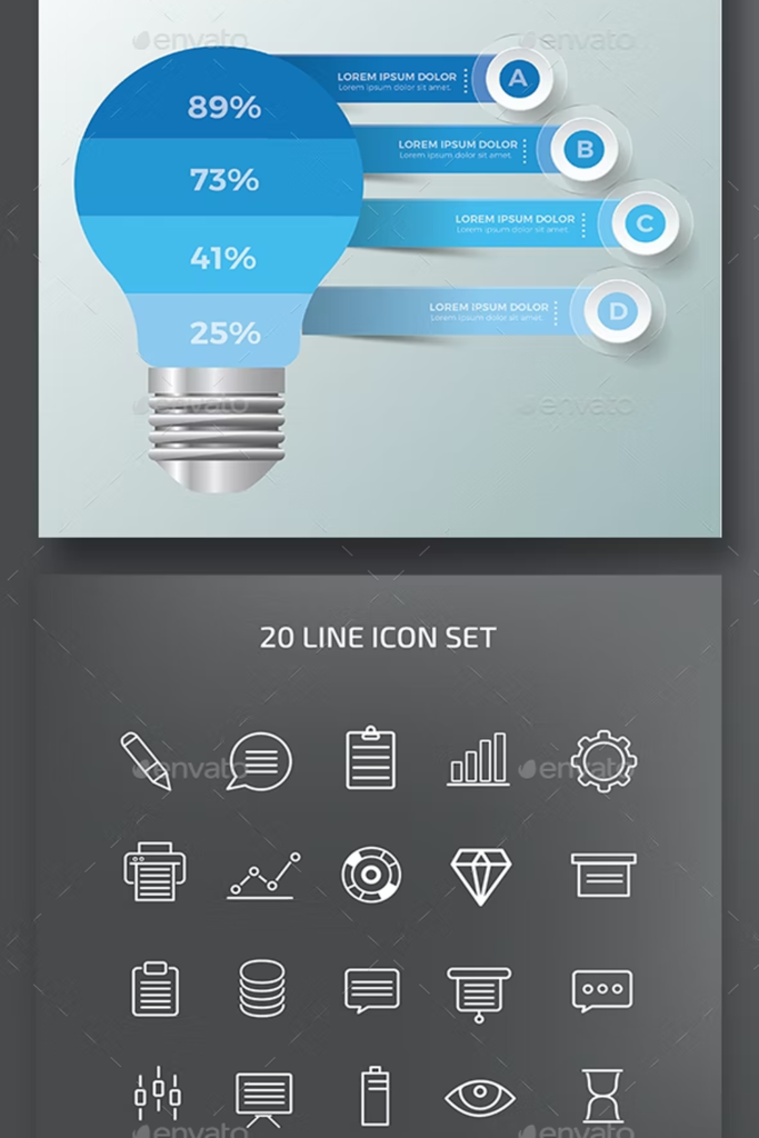 Light Bulb Infographic Design – MasterBundles