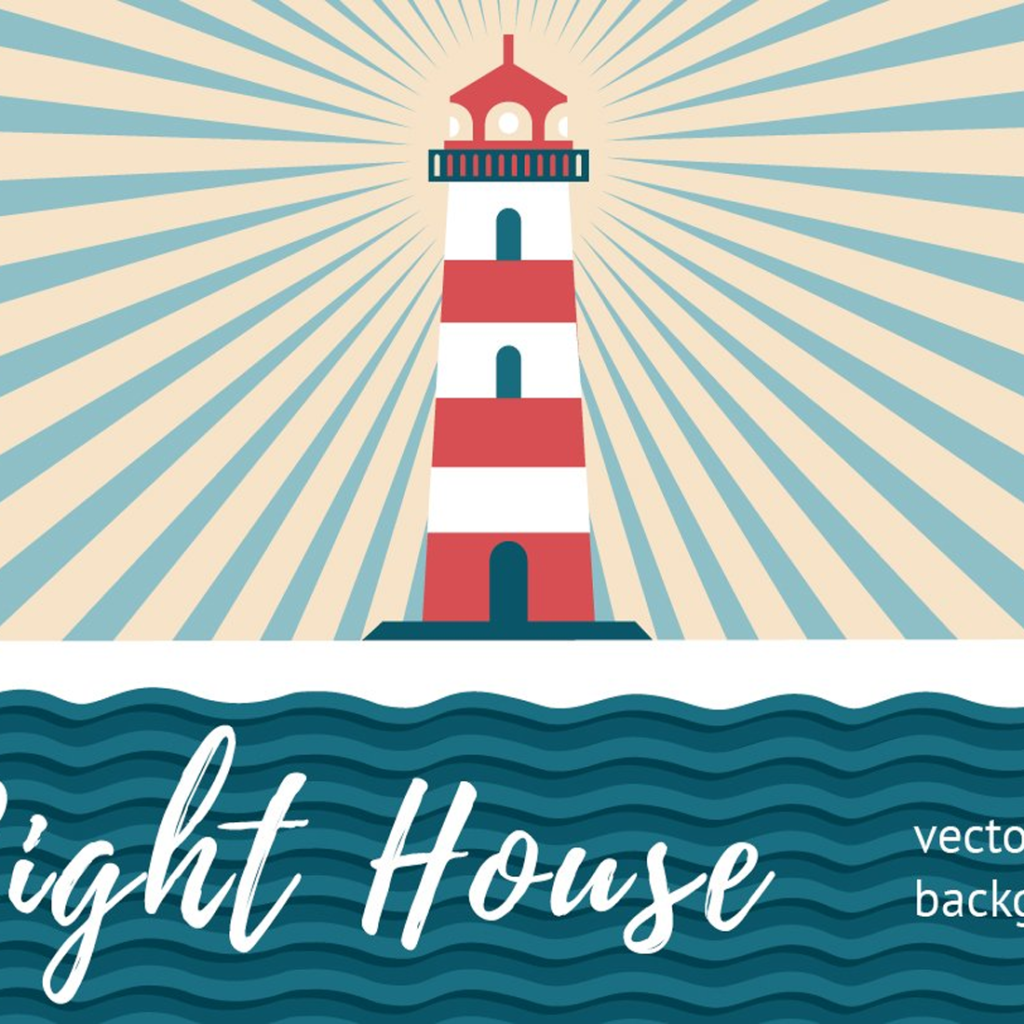Lighthouse Set Flat Style | MasterBundles