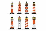 Lighthouse Set Flat Style – MasterBundles