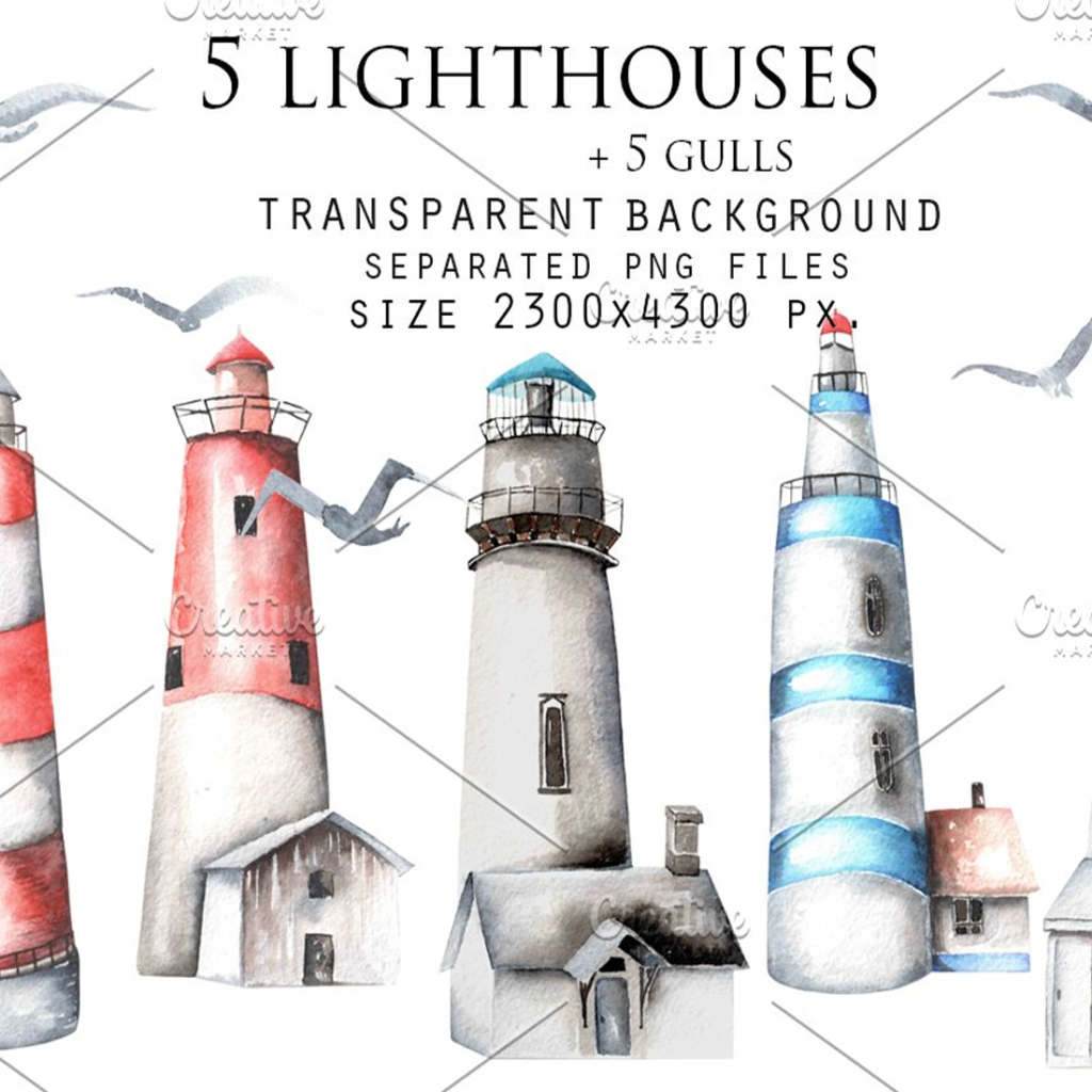 Lighthouse On A Rock | MasterBundles
