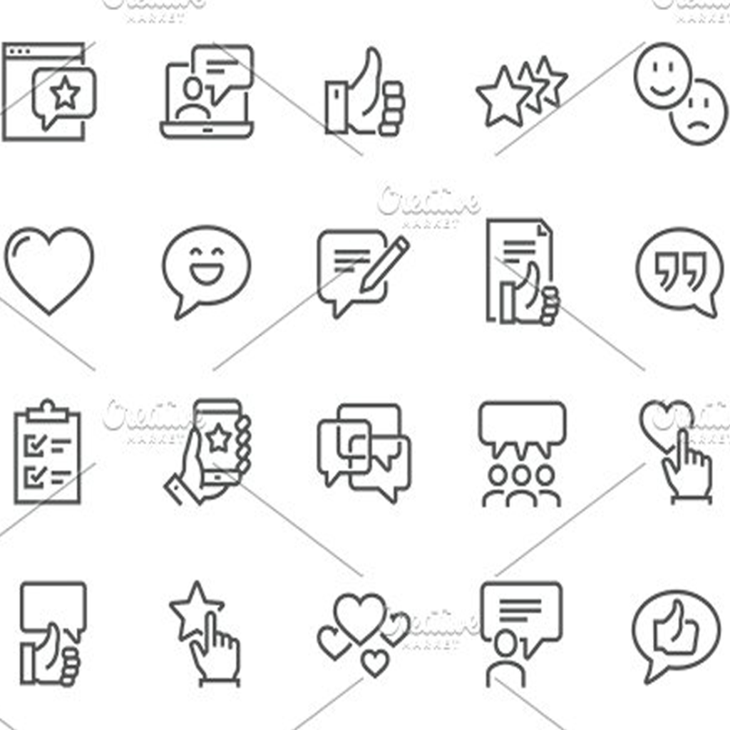 Line Testimonials Icons – MasterBundles