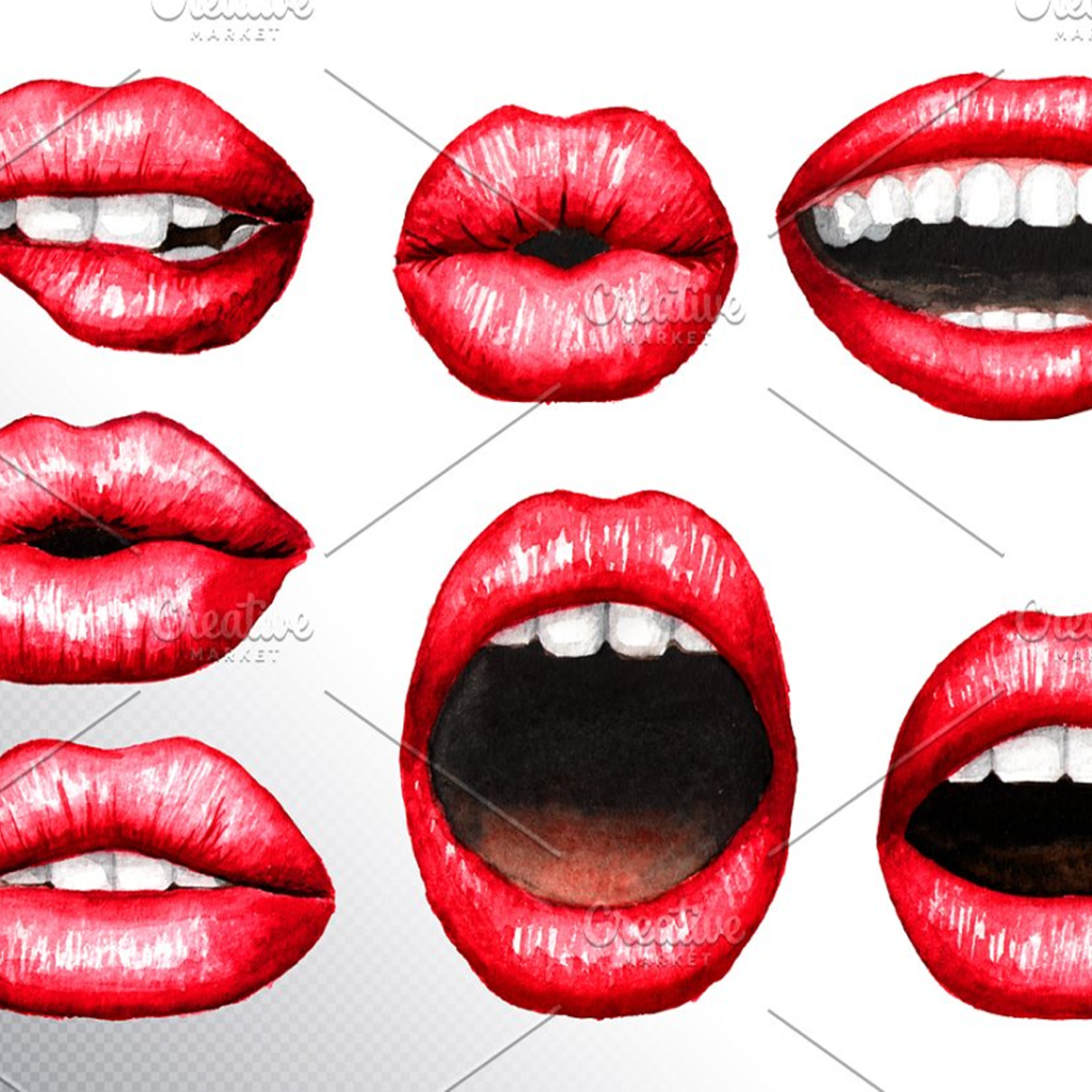Lips. Watercolor Collection – MasterBundles