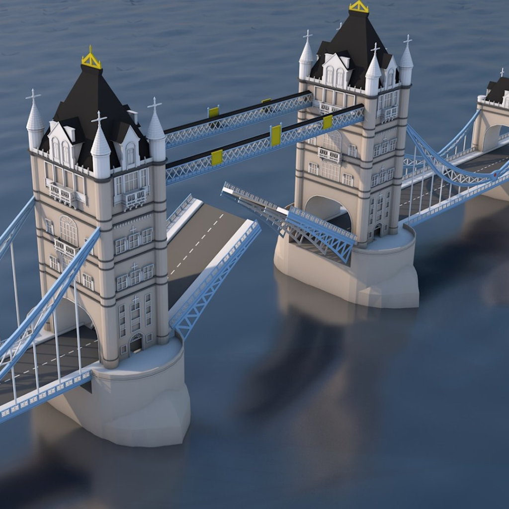 Low Poly London Tower Bridge Landmar – MasterBundles
