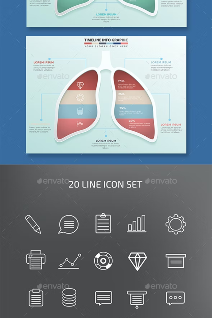 Lung Infographics Design – MasterBundles
