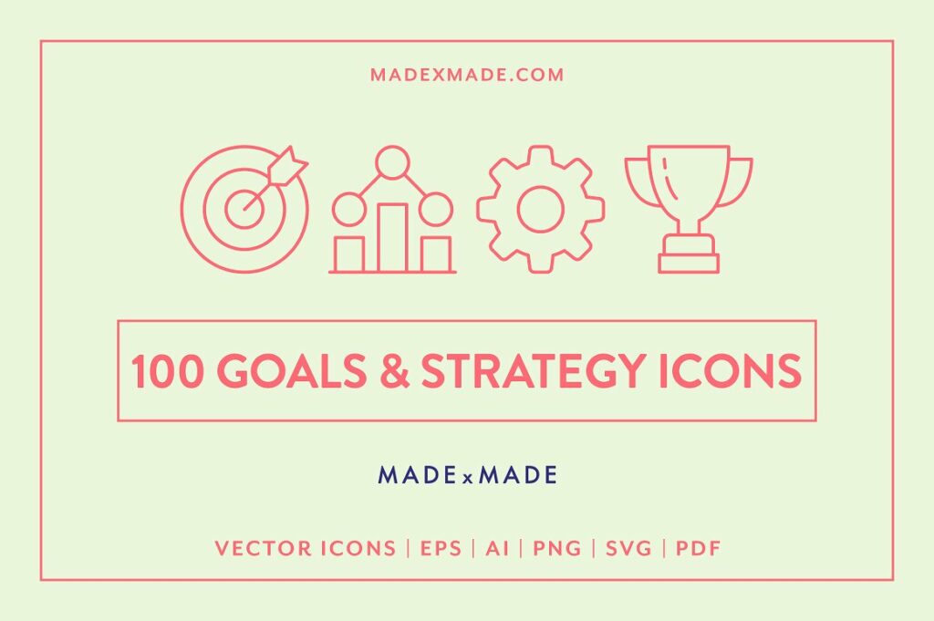 Goals & Strategy Icons – MasterBundles