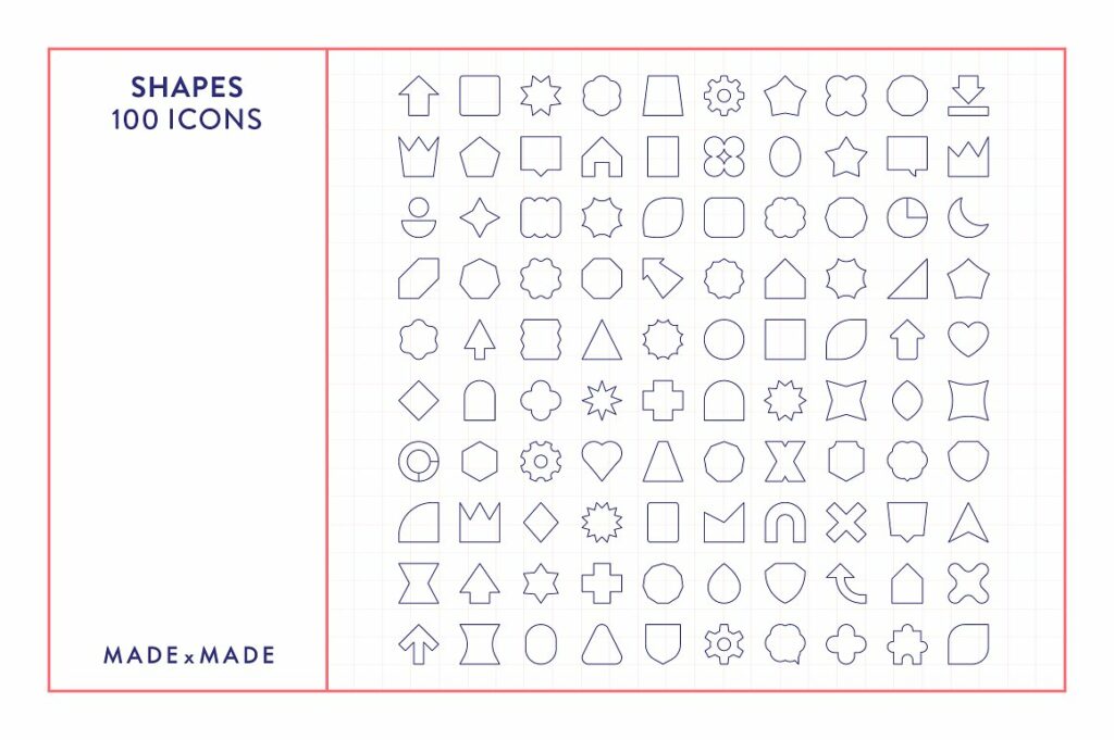 Shapes Line Icons – MasterBundles