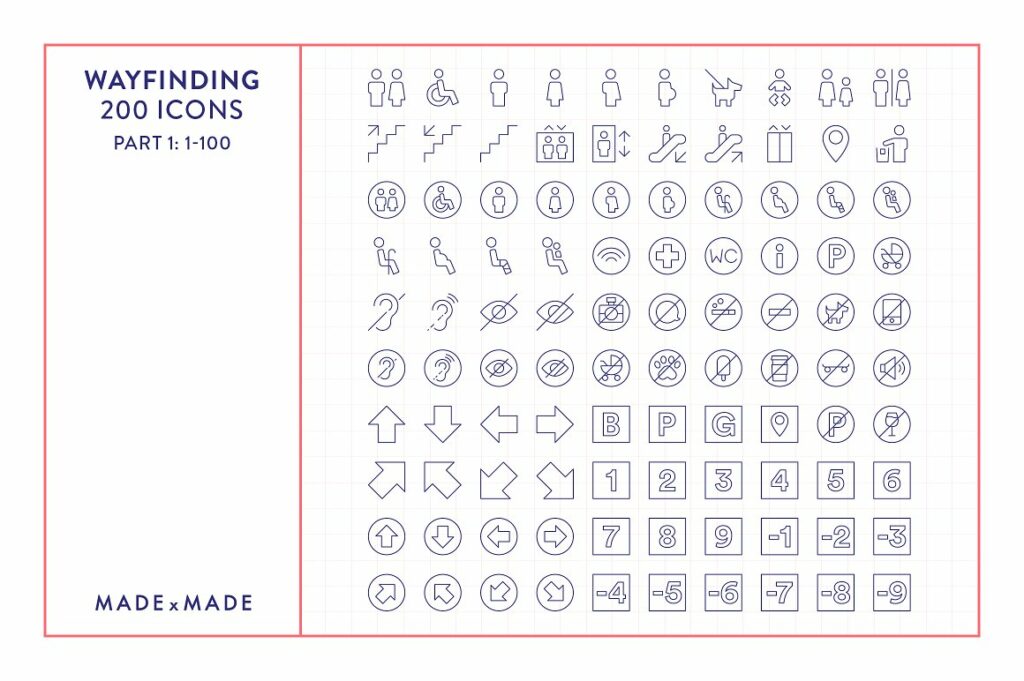 Wayfinding Line Icons – MasterBundles