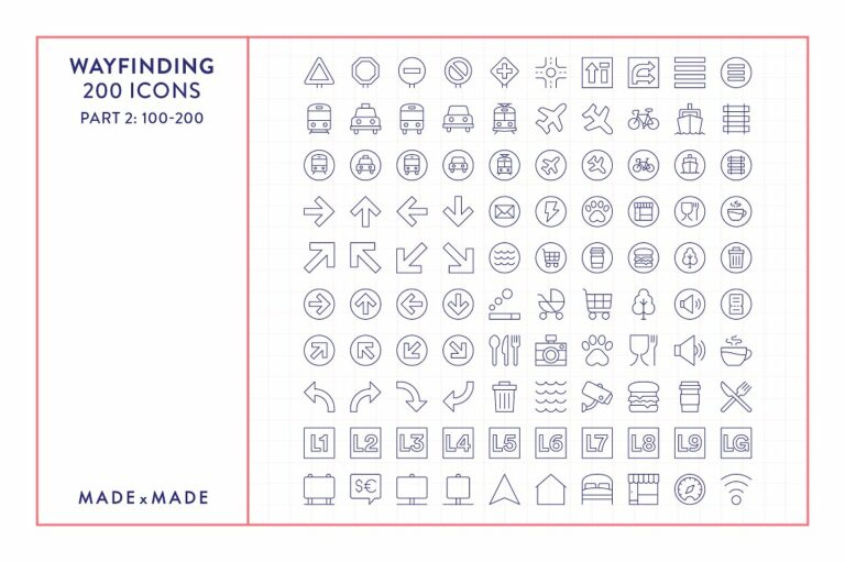 Wayfinding Line Icons – MasterBundles