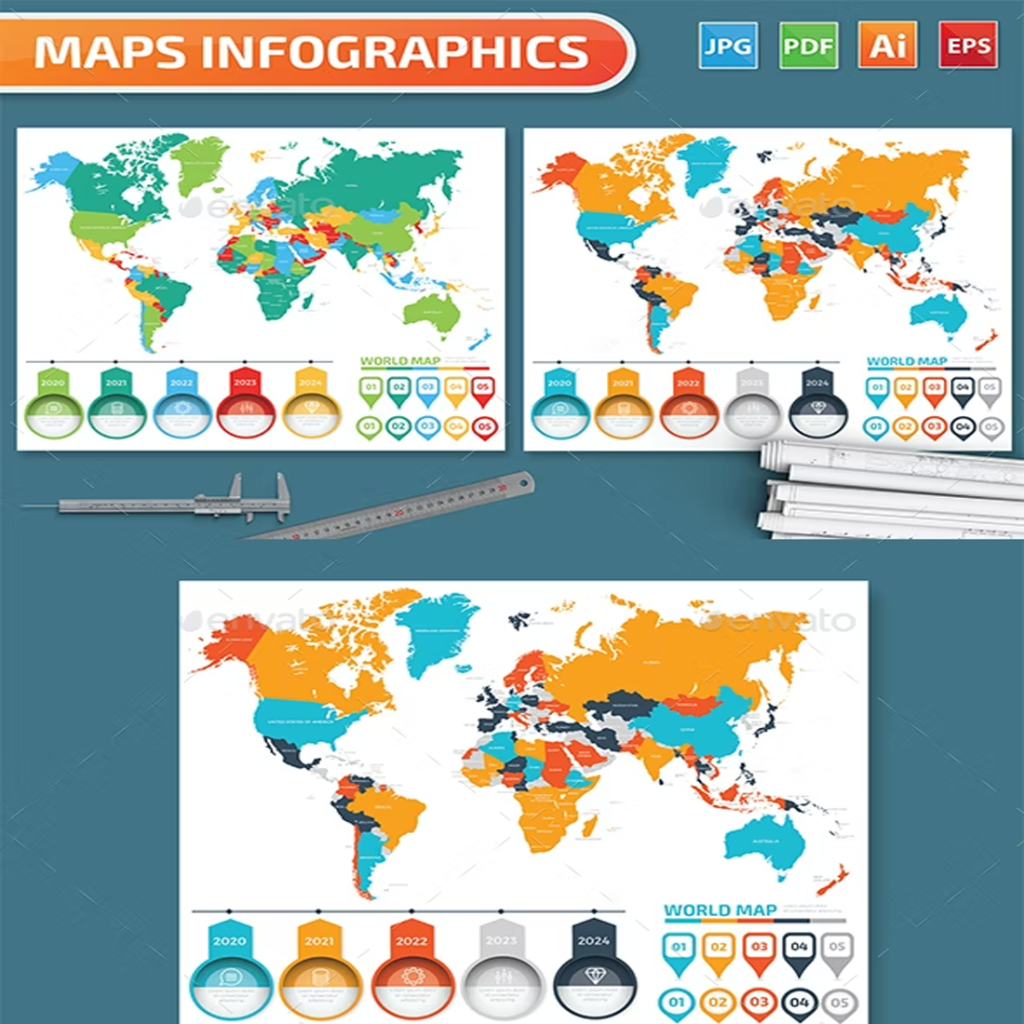 Maps Infographics Design – MasterBundles