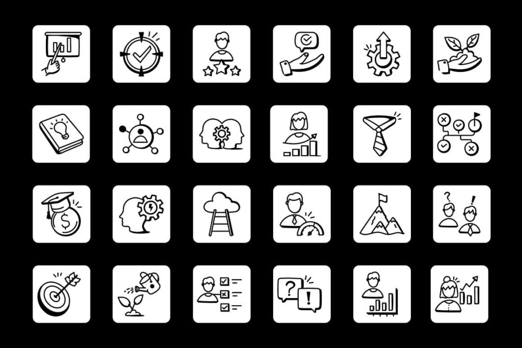 Mentoring and Training Vector Icons – MasterBundles