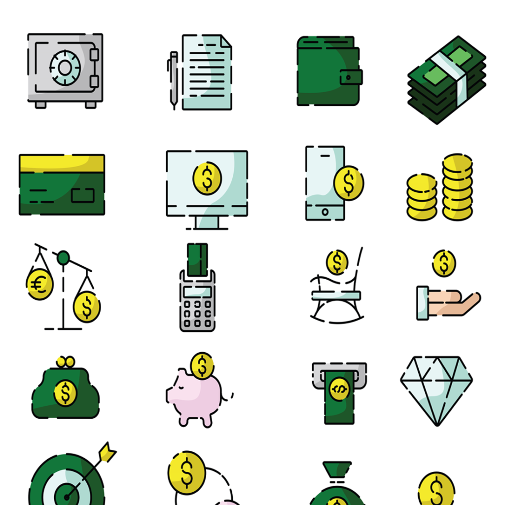 Minimal Finance Icons Set – MasterBundles
