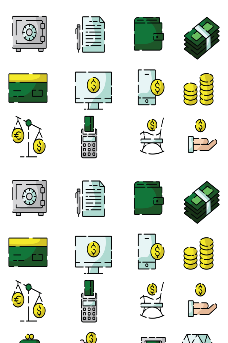 Minimal Finance Icons Set – MasterBundles