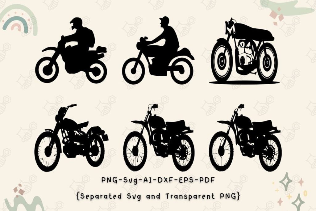 Motorcycle SVG, Motorbike SVG, Biker – MasterBundles
