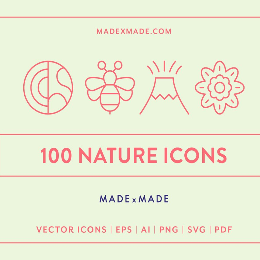 Nature Line Icons – MasterBundles