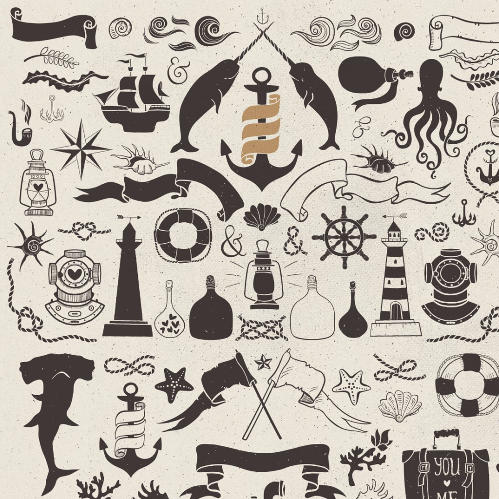 Nautical Romantic Vector Pack – MasterBundles