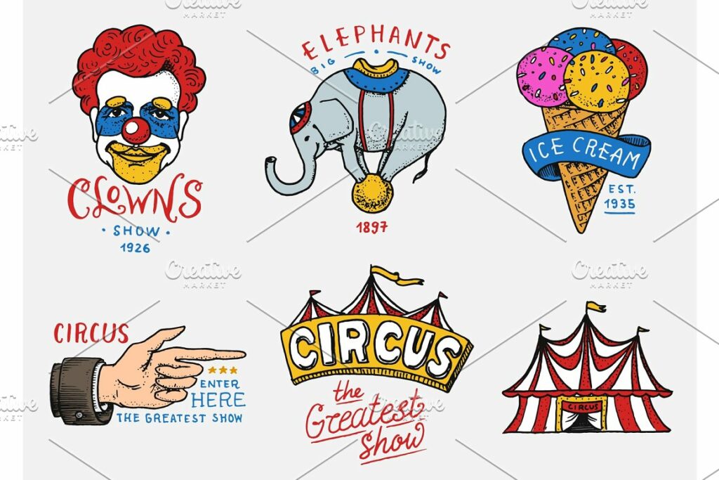 Carnival Circus Badge, Banner Or Poster – MasterBundles