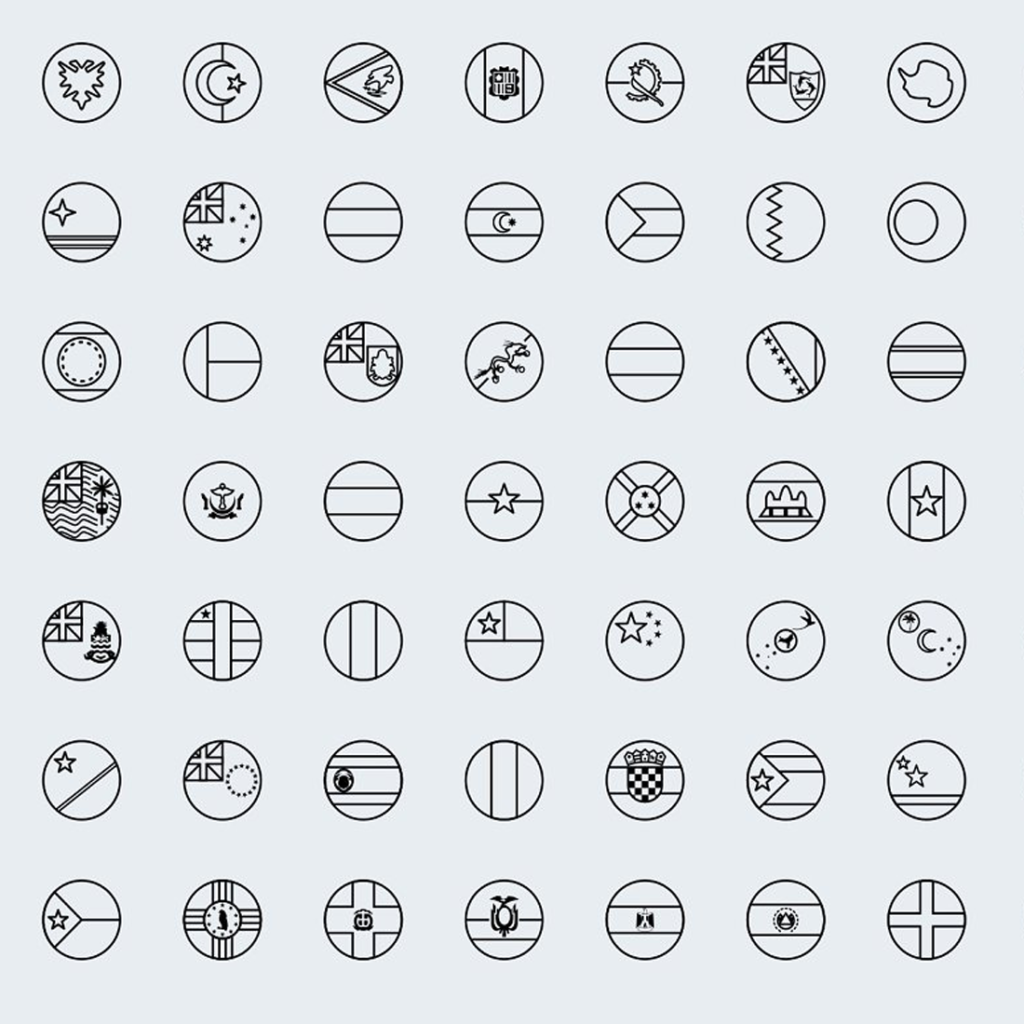 Outline Circular World Flags – MasterBundles