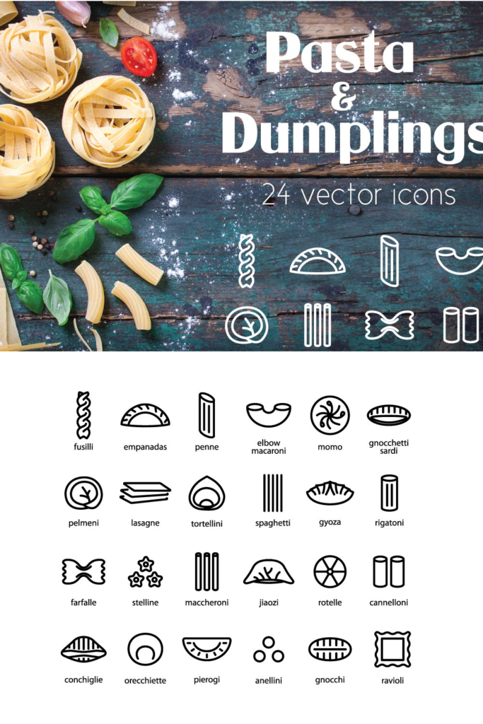 Pasta - Vector Line Icon – MasterBundles