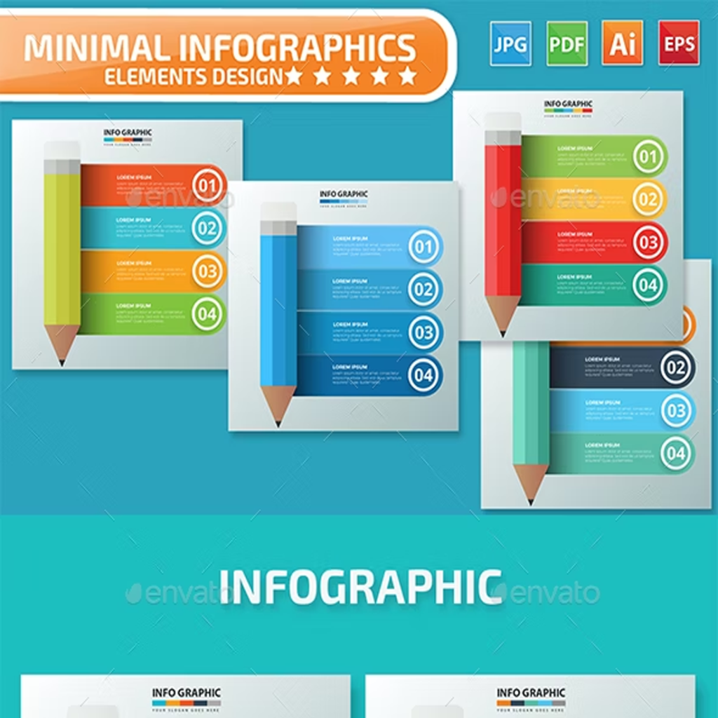 Pencil Infographics – MasterBundles
