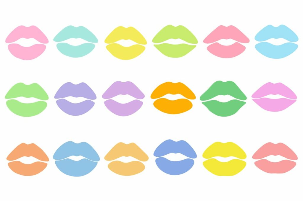 Lips Silhouettes. Lips Colorful SVG – MasterBundles
