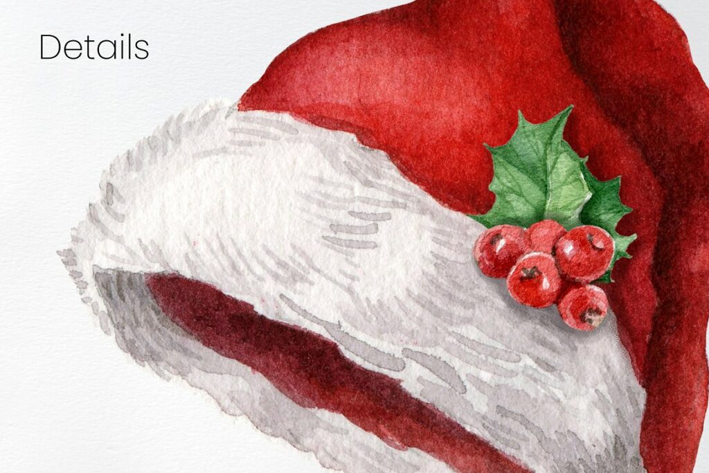 Watercolor Santa Clause Hat Clipart – MasterBundles