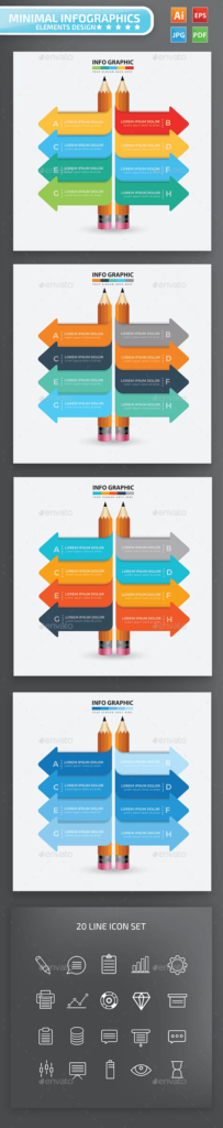 Pencil Infographic Design – MasterBundles