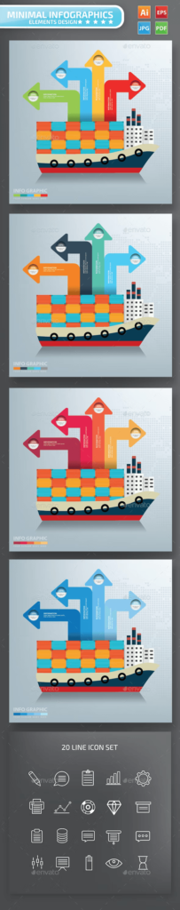 Container Ship Infographics Design – MasterBundles