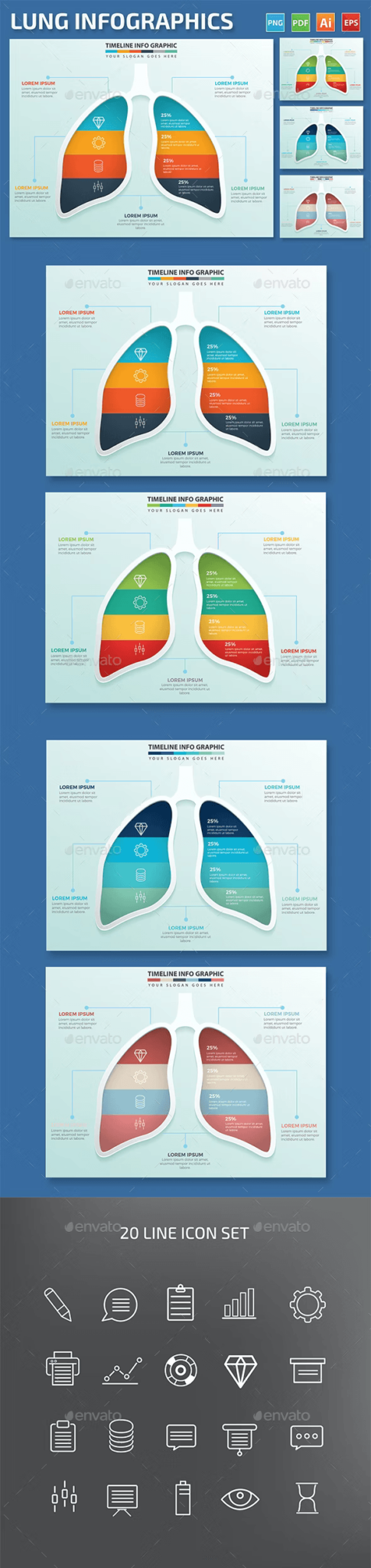 Lung Infographics Design – MasterBundles