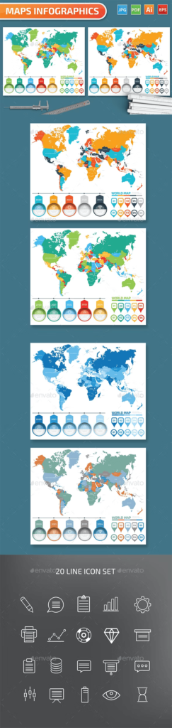 Maps Infographics Design – MasterBundles