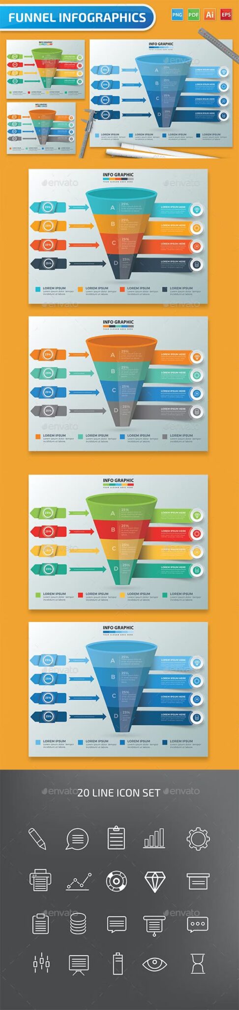 Funnel Infographic Design – MasterBundles