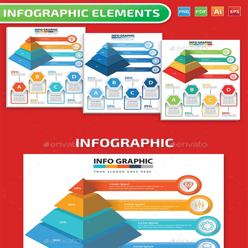 Pyramid Infographics – MasterBundles