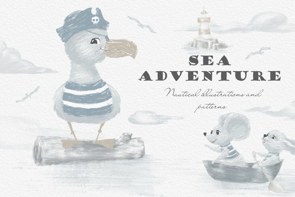 Sea Adventure. Little Sailors – MasterBundles