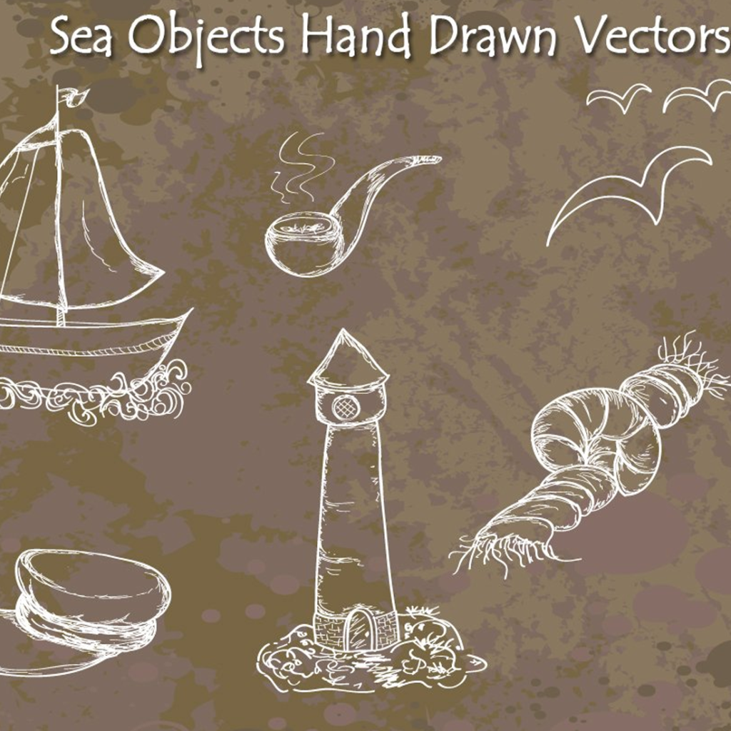Sea Objects - Hand Drawn Vectors – MasterBundles