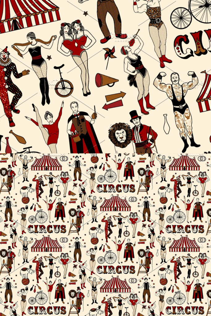 Seamless Circus Pattern. – MasterBundles