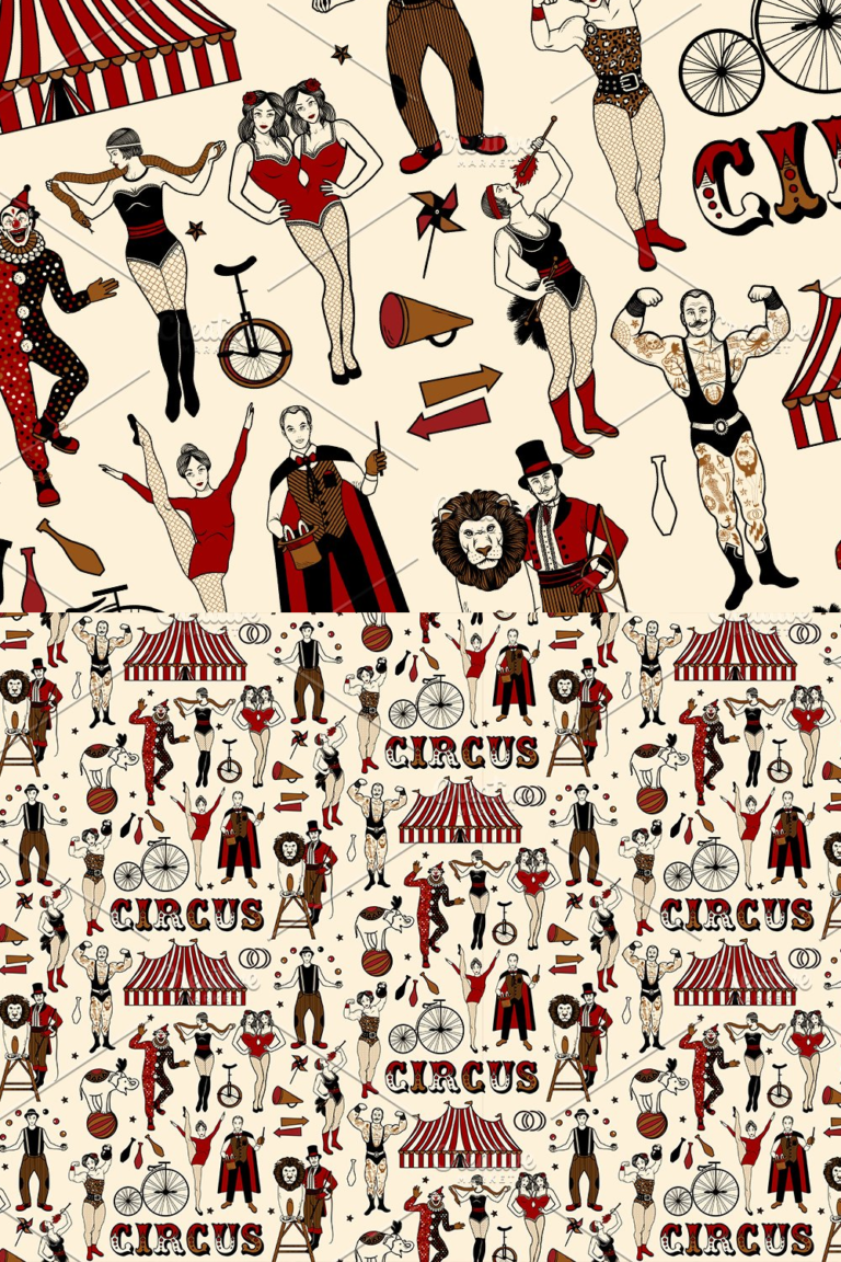 Seamless Circus Pattern. – MasterBundles