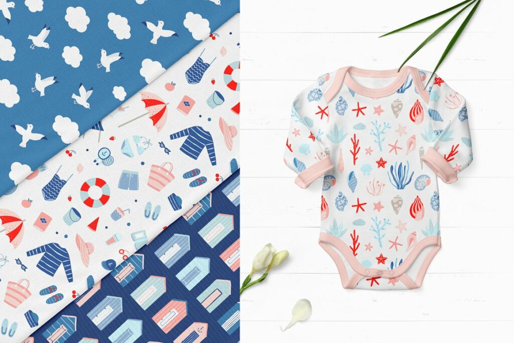 Seaside Illustrations & Patterns – MasterBundles