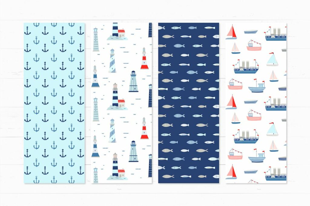 Seaside Illustrations & Patterns – MasterBundles