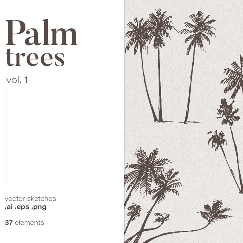 Set Of Illustrations Of Olive Trees – MasterBundles