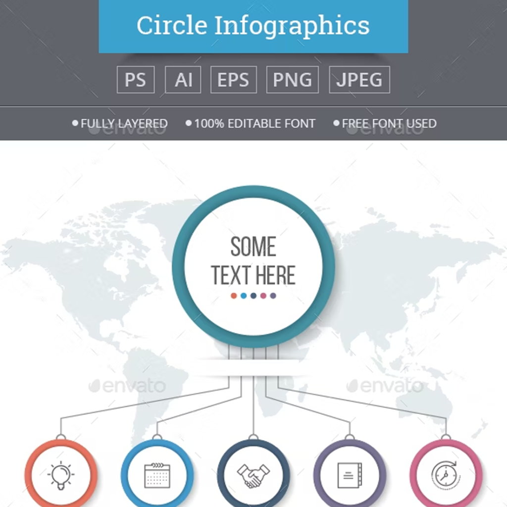 Simple Circle Infographics – MasterBundles