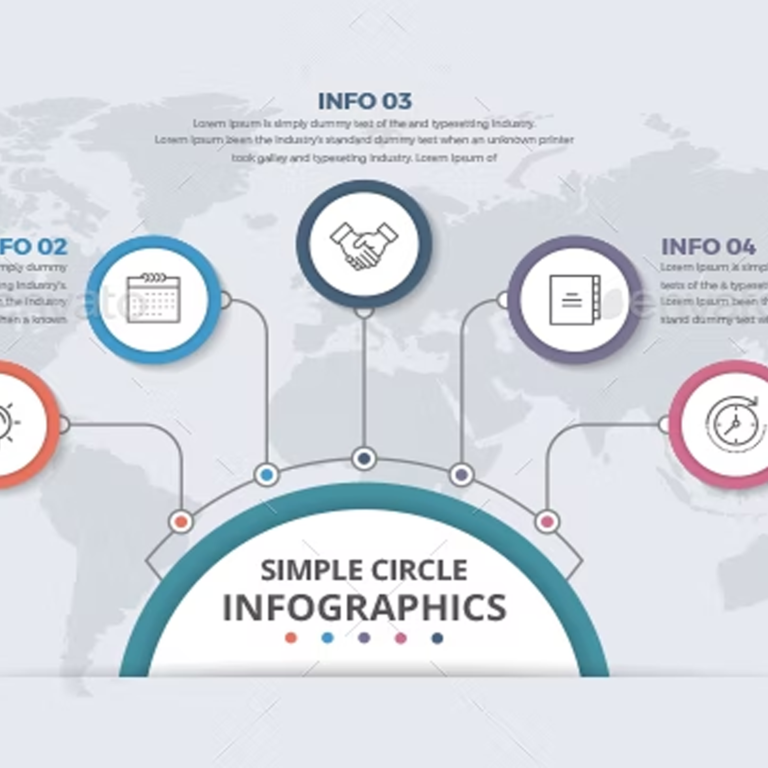 Simple Circle Infographics – MasterBundles