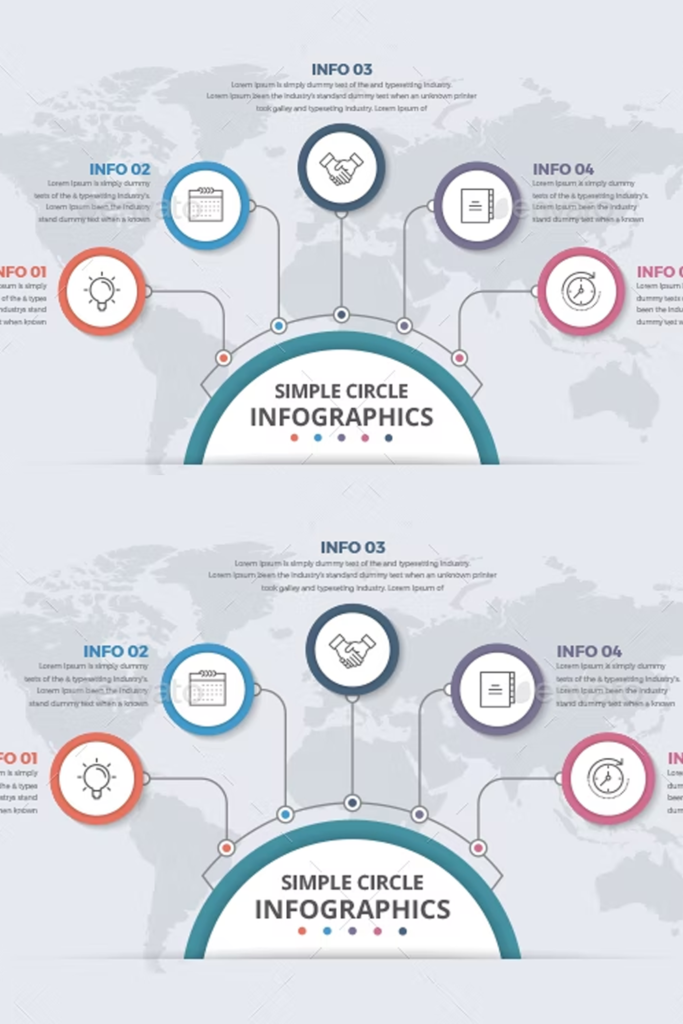 Simple Circle Infographics – MasterBundles