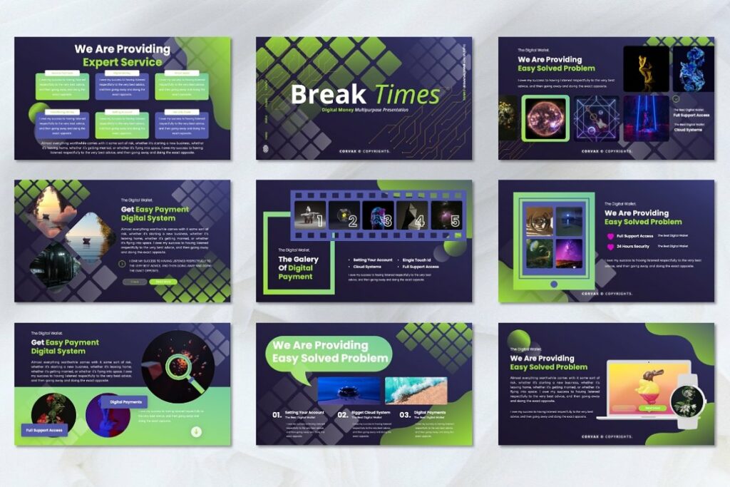 Corvax - Digital Money Googleslide – MasterBundles