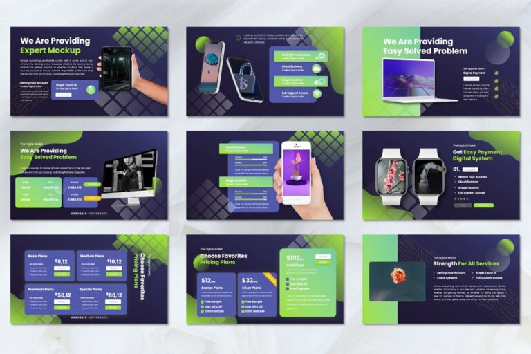 Corvax - Digital Money Powerpoint – MasterBundles