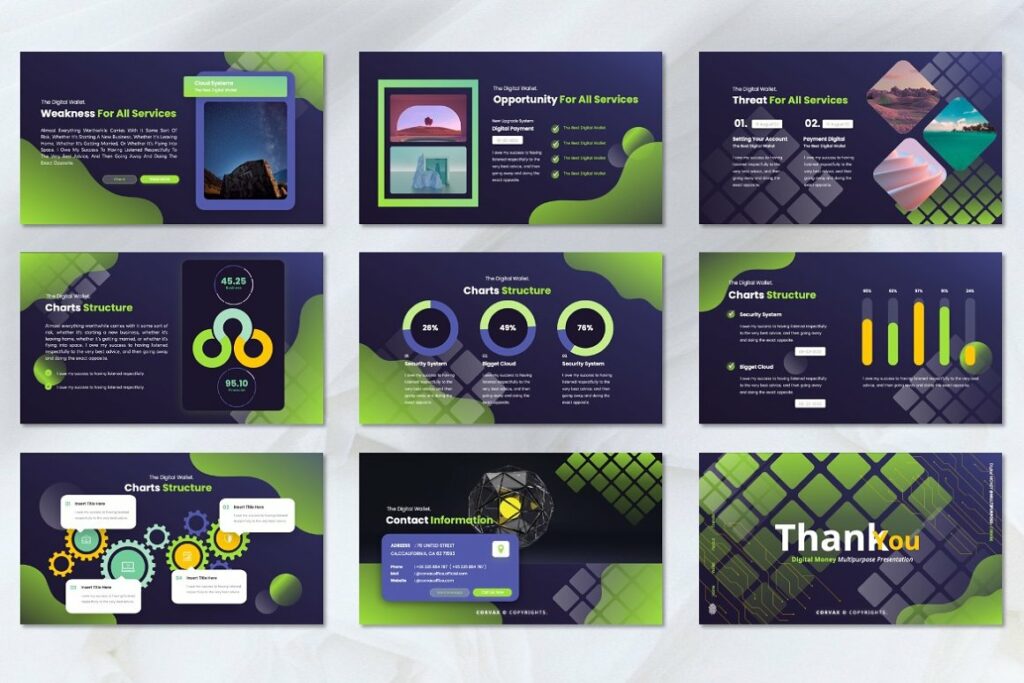 Corvax - Digital Money Googleslide – MasterBundles