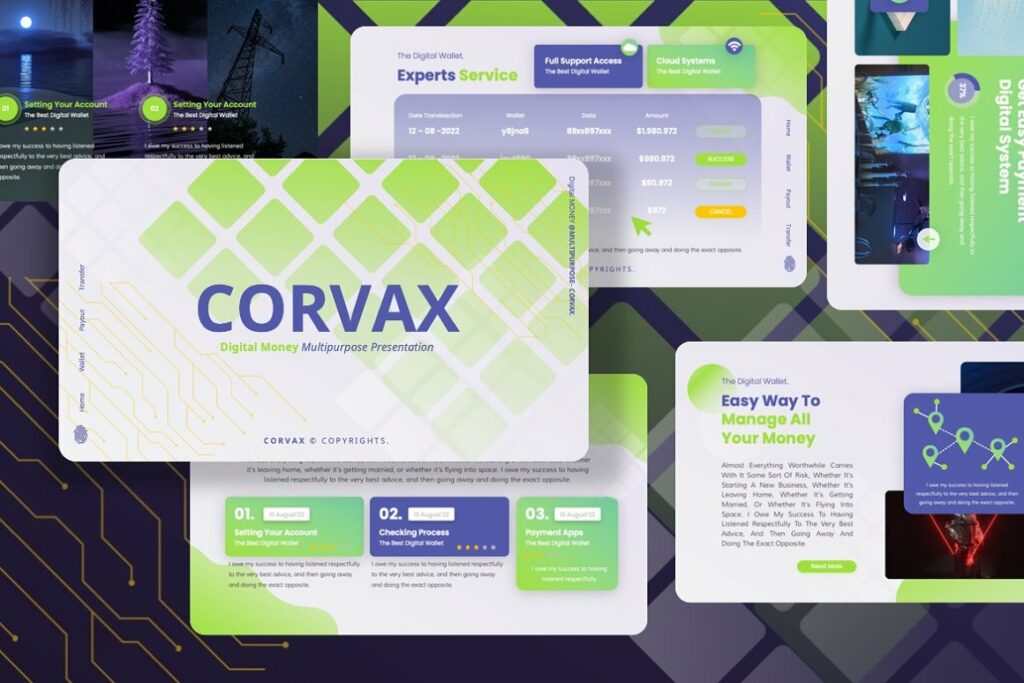 Corvax - Digital Money Powerpoint – MasterBundles