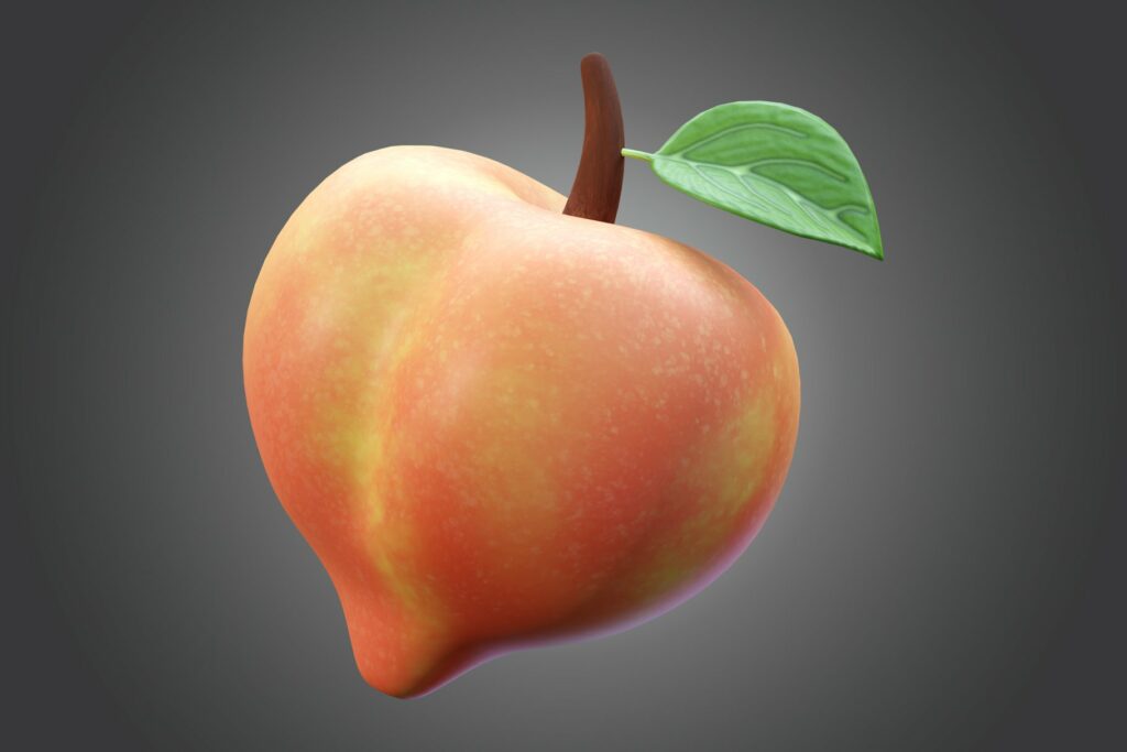 3D Stylized Peach – MasterBundles